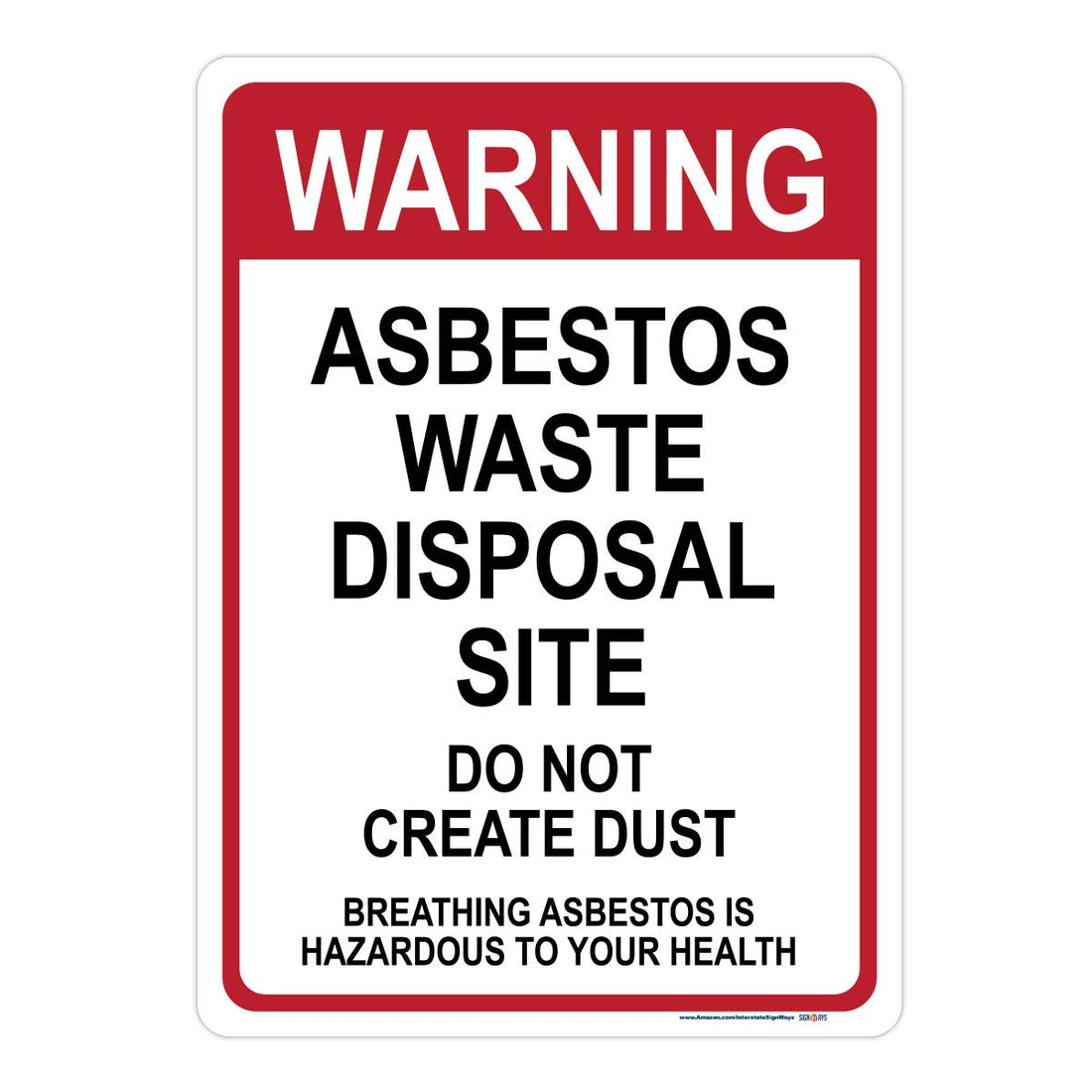 Signways, Asbestos Waste Disposal SignHigh Quality Reflective Aluminum ...