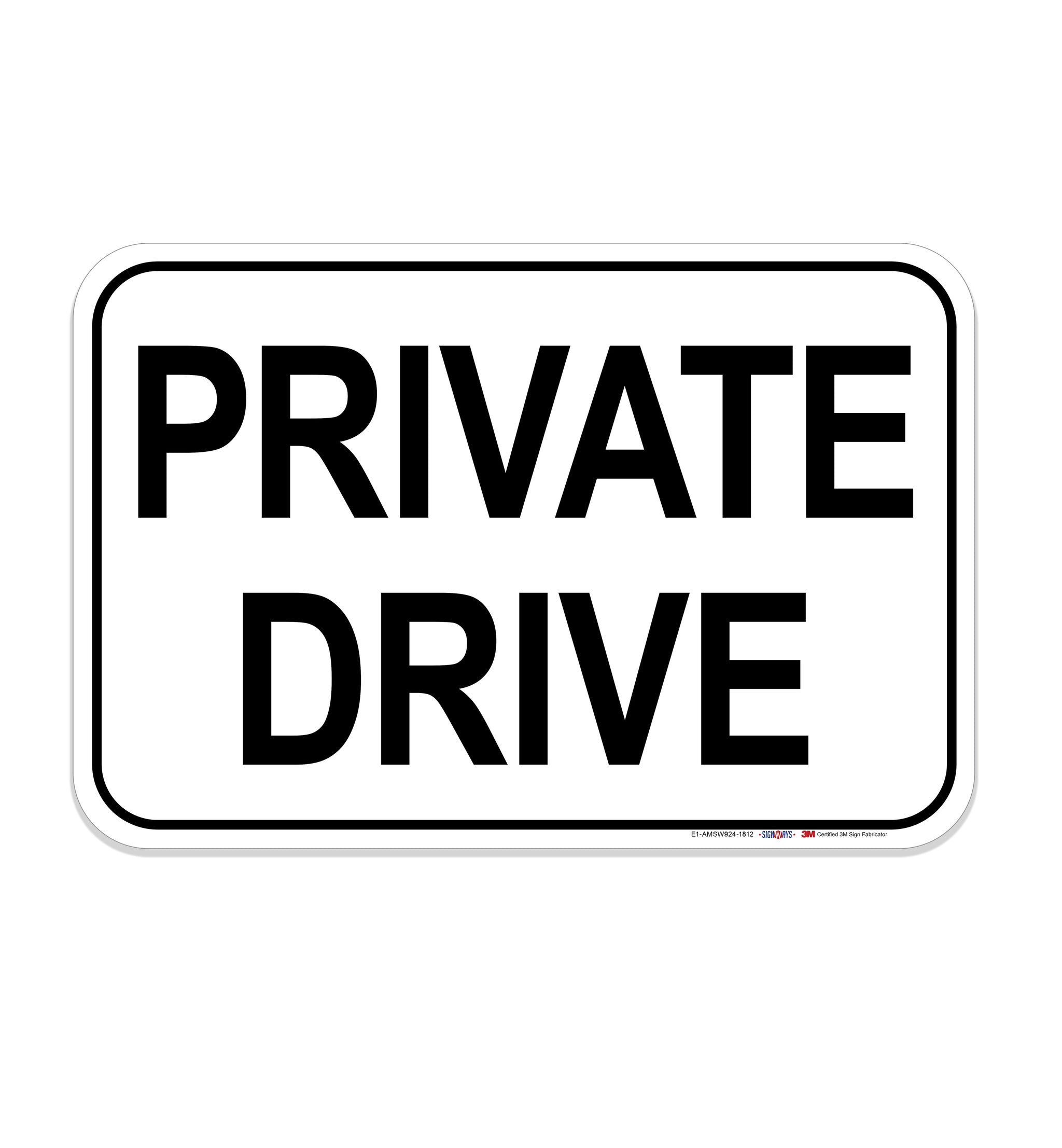 Interstate SignWays Private Driveway Horizontal Sign – Signs By SignWays
