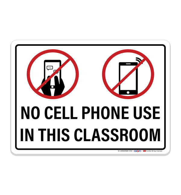 Interstate SignWays No Cell Phone Use in This Classroom Sign – Signs By ...