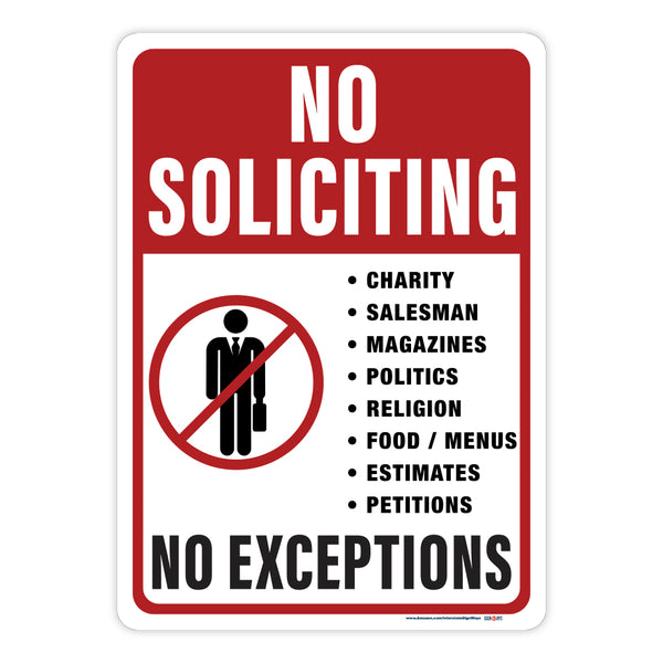 Interstate SignWays No Soliciting, No Exceptions Sign – Signs By SignWays