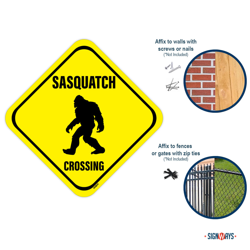 Sasquatch (Bigfoot) Crossing Sign – Signs By SignWays