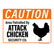 Signways, Caution Attack Chicken Security Co SignHigh Quality ...