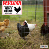 Signways, Caution Attack Chicken Security Co SignHigh Quality ...