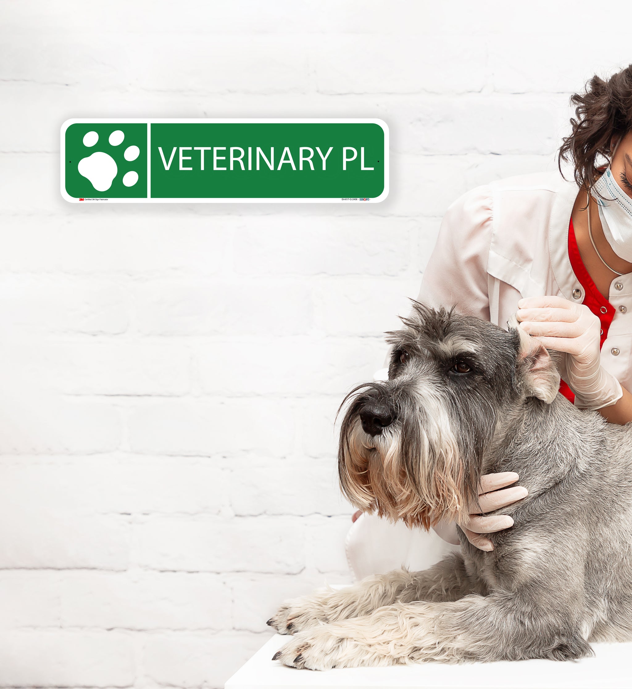 Customizable Paw Print (symbol) Single-Sided Street Sign – Signs By ...